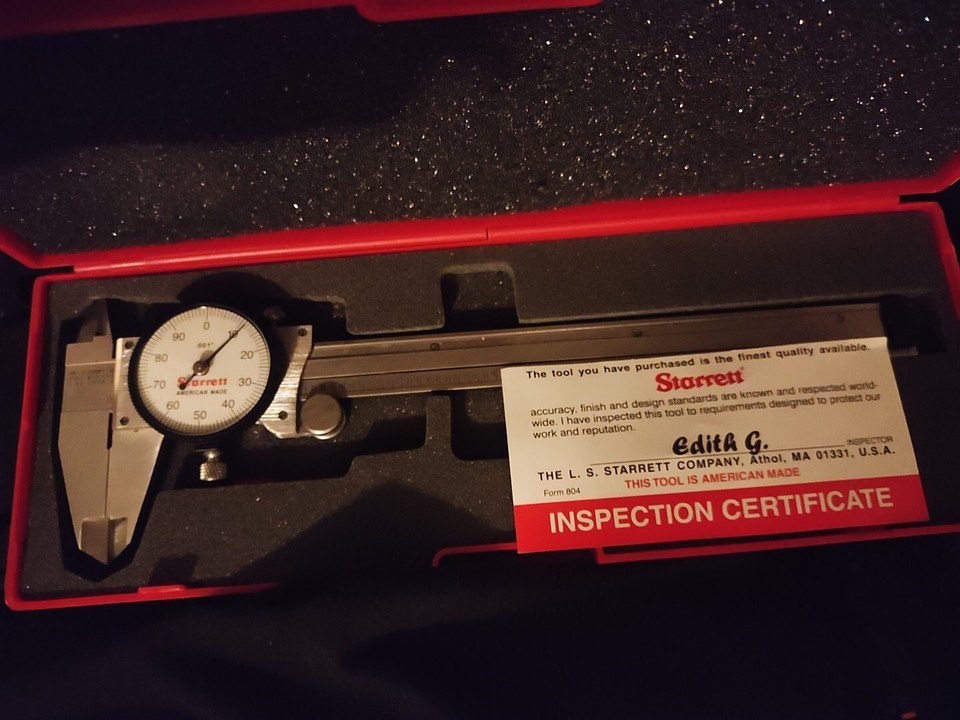 Starrett 120A-6 Dial Caliper - White Face- In Box 49659645149 | eBay