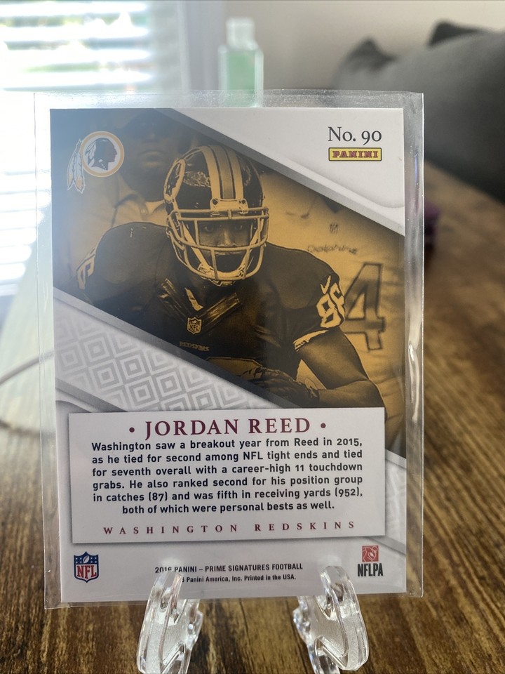 2016 Prime Signatures Proof Green Foil #90 Jordan Reed /10 SP SSP ...