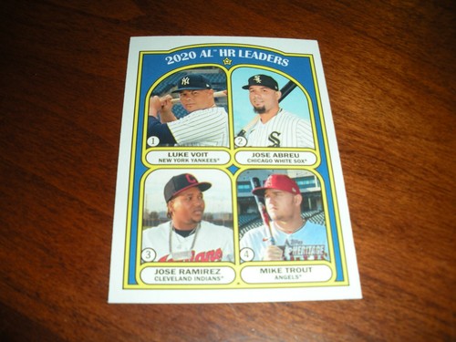 2021 Topps Heritage Baseball #90 Mike Trout Jose Abreu Jose Ramirez ...
