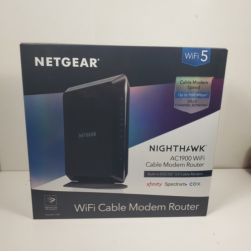 NETGEAR C7000 Nighthawk AC1900 WiFi Cable Modem Router DOCSIS 3.0 No ...