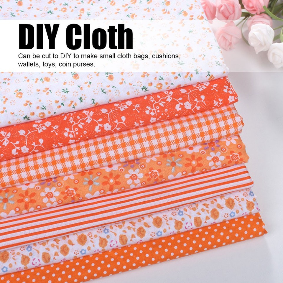 DIY Handcraft Floral Printed Cotton Cloth Sewing Craft Cloth Set ...