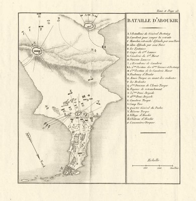 Battle of Aboukir/Abukir 1799. French Invasion of Egypt 1819 old ...