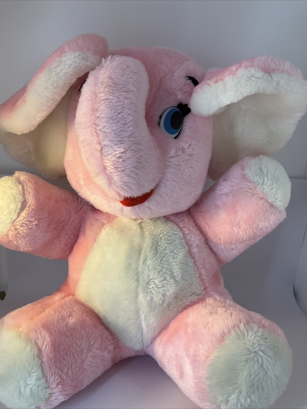 Vintage Dakin Pink Elephant Plush Stuffed Animal Toy 176 Clean & Bright ...