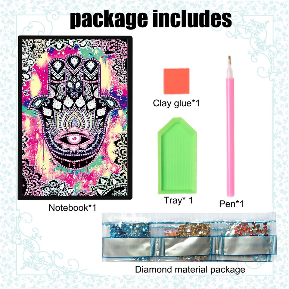 Mandala Special Shaped A5 Diamond Painting Diary Book Crystal Notepad ...