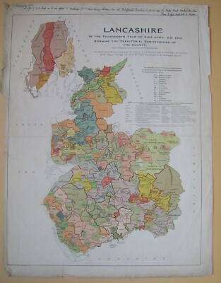 Pre-1900 - Map Of Lancashire - 2