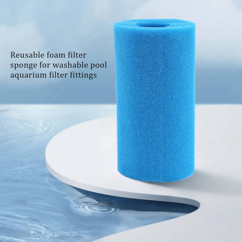 6 Pcs Foam Sponge for Type A Reusable Washable Swimming Pool Aquarium ...