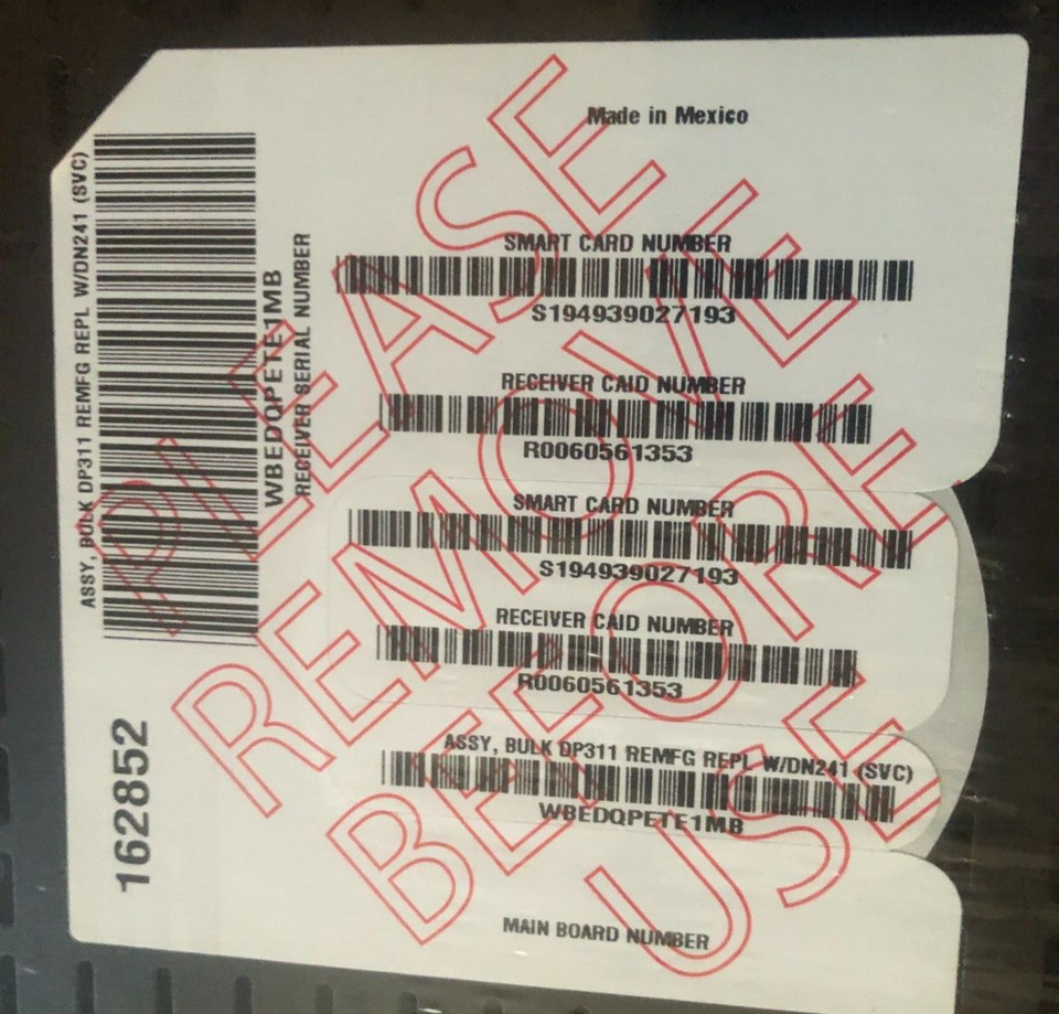 Dish Network Satellite Model Dish 311 Receiver - Sealed In The Original ...