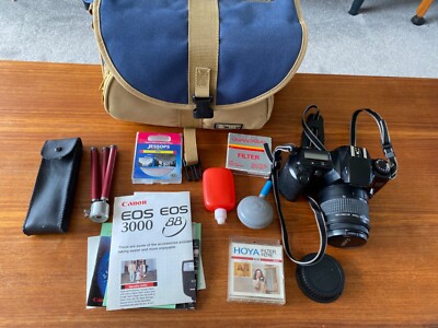 Canon EOS 3000 film camera and accessories | eBay UK
