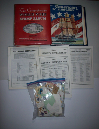 Minkus Specialty Stamp Album, Harris, + STAMP ALBUM with extra stamps ...