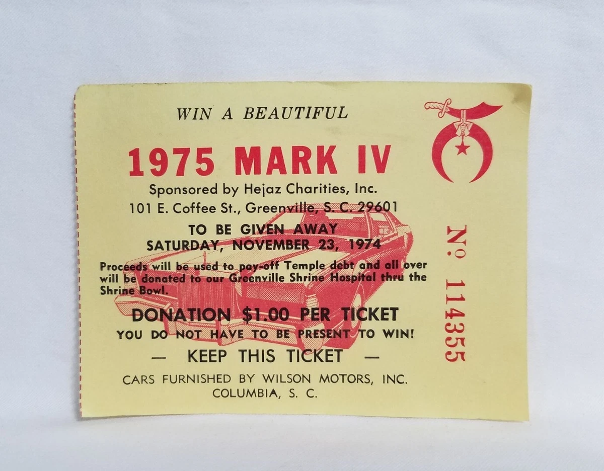 Vintage Raffle Tickets