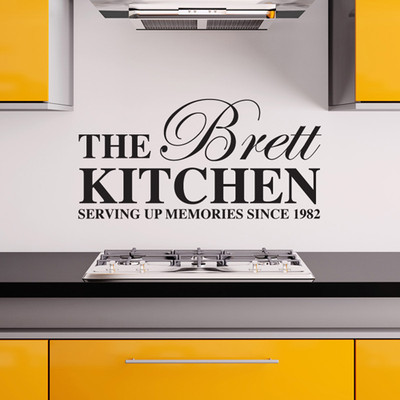 PERSONALISED KITCHEN WALL STICKERS FAMILY DECALS | eBay UK