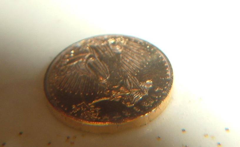 GENUINE SOLID TESTED & STAMPED 22 KT GOLD MINIATURE $20 ST GAUDENS COIN ...