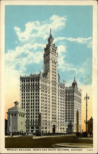 Wrigley Building Chicago Illinois ~ c1915 SPEARMAN mascot ~ vintage ...