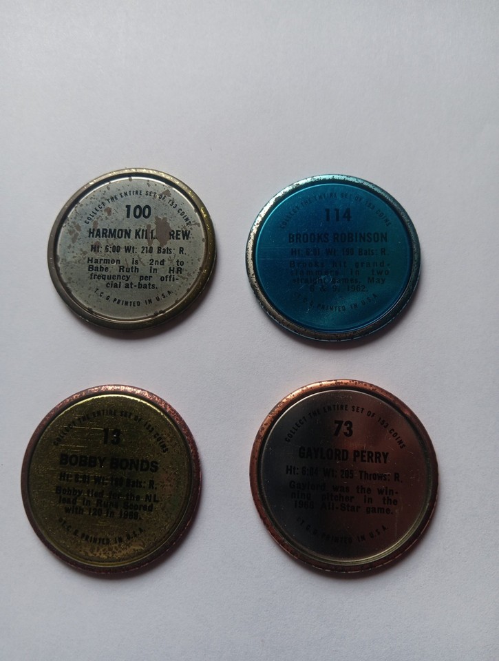 1971 Topps Baseball Coin Set of 4 | eBay