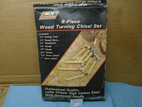 Ludell 8WC 8 Piece Lathe Wood Chisel Set High Carbon Steel for ...