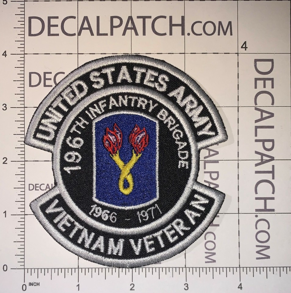 US Army 196th Infantry Brigade 1966-1971 Vietnam Veteran Patch Repro ...