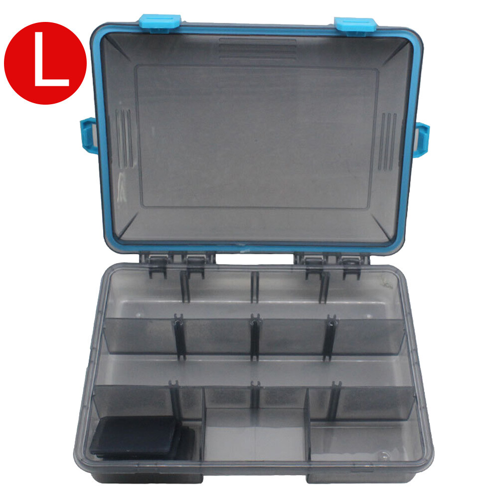 Portable Fishing Box Waterproof Bait Lure Hook Boxes Fishing Tool (Blue large) | eBay