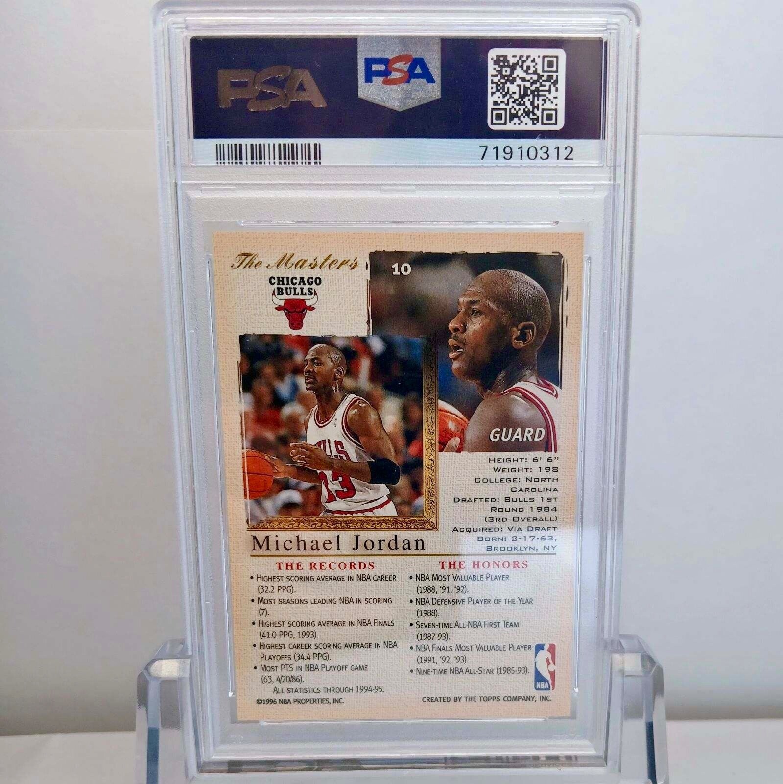 1995-96 Topps Gallery - The Masters Players Private Issue #10 Michael ...