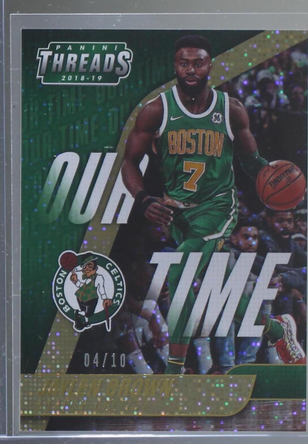 2018-19 Panini Threads - Our Time Jaylen Brown #9 Gold Dazzle /10 for ...