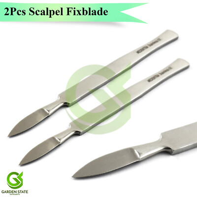 2Pcs Medical Scalpel Blade With Fixed Handle Knife Podiatry Tissue ...