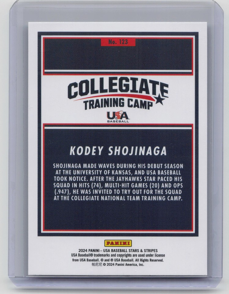 2024 Panini Stars & Stripes #123 Kodey Shojinaga Sparkle | eBay