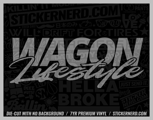 Wagon Lifestyle Sticker - Vinyl Car Decals - Window Decal JDM KDM Cars ...