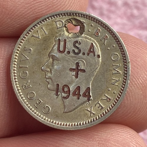 Uk 1942 50% Silver Sixpence With Unusual Usa+1944 Stamp | eBay