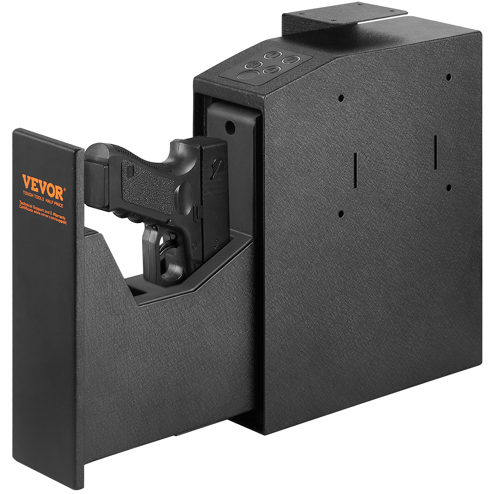 VEVOR Mounted Gun Safe for Pistols Biometric Gun Safe 3 Access Ways 1 ...