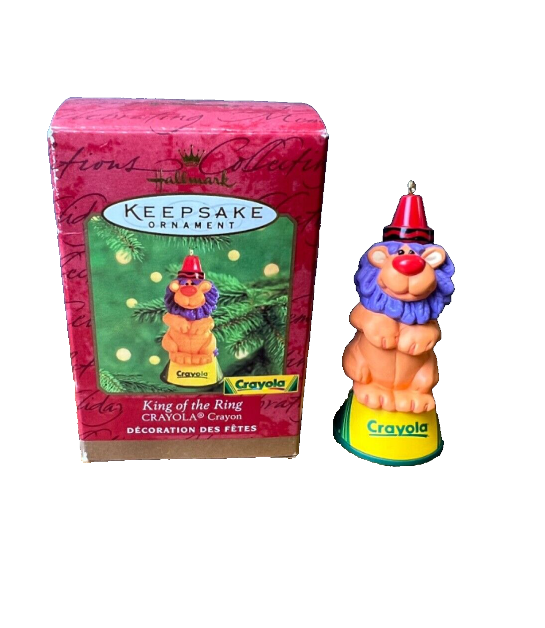 Hallmark King of the Ring lion Crayola Crayons Christmas Ornament ...