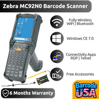 Zebra MC92N0 Barcode Scanner, Wireless, Keyboard, Telnet, RDP ...