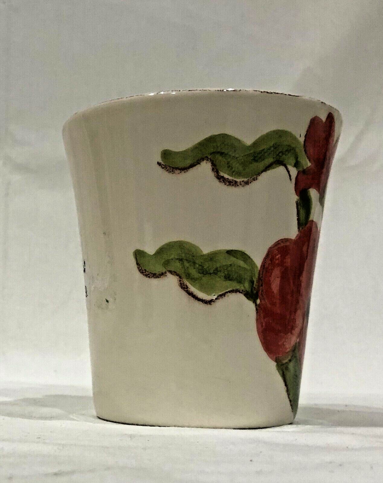 Artimino Primavera Mug Italy Red Floral Hand Painted Earthenware Coffee ...