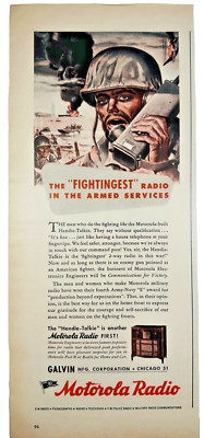 1944 Print Ad WWII Vintage Handie Talkie Motorola Radio Military ...
