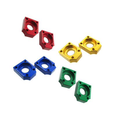 CNC 15mm Chain Axle Tensioner Adjuster Blocks For Pit Bike Motorcycle ...