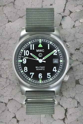 MWC G10LM Military Watch | 50m | Date Window | Screw Case Back | Grey ...