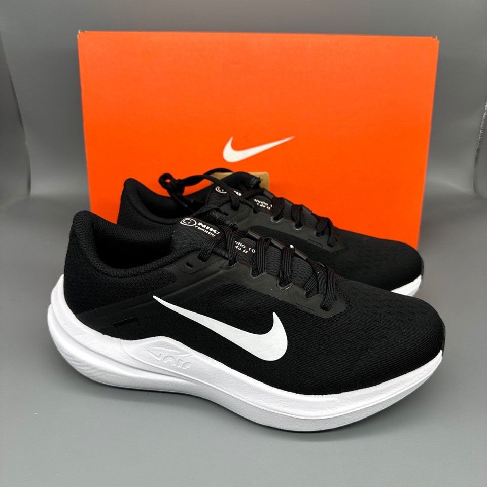 Nike Women's Air Winflo 10 Black White Road Running Shoes Sneakers ...