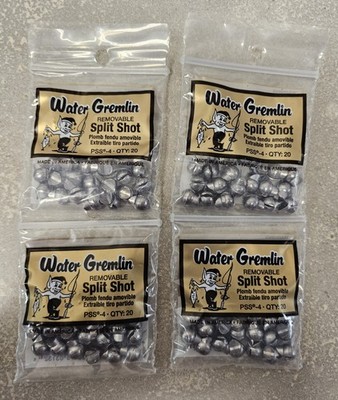 (4) Packs of PSS-4 Water Gremlin Removable Split Shot | eBay
