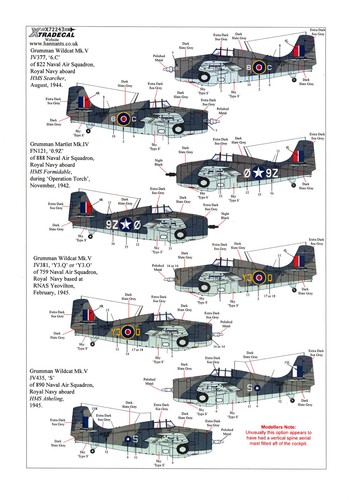 Xtra Decals 1/72 YANKS WITH ROUNDELS Part 6 Fleet Air Arm Wildcat Mk.IV & Mk.V | eBay