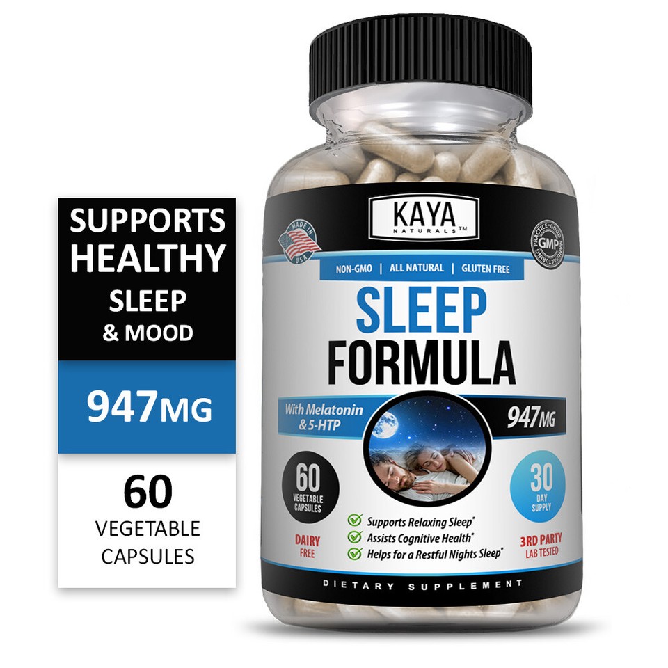 Deep Sleep Formula 60ct, Fall Asleep & Stay Asleep, Melatonin Sleeping ...