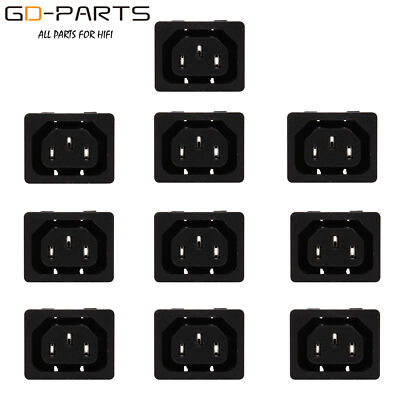 IEC320 C13 Female AC Power Connector Receptacle Electric Socket Snap In ...
