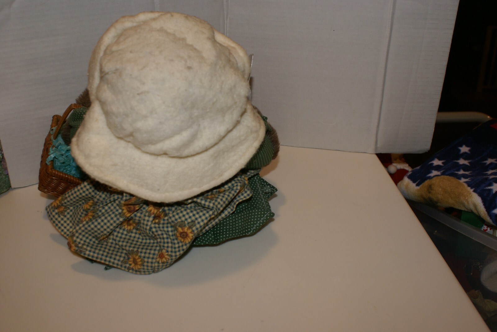 Rags A. Muffin Teddy Bear GARDENER FARMER FLOWERS AND BASKET | eBay