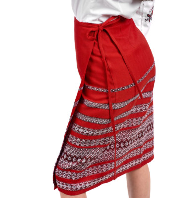 Plakhta skirt Ukrainian Folk Embroidery womens S-XL wedding red | eBay