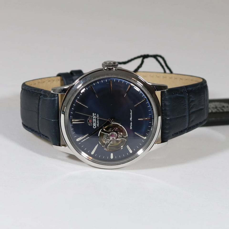 Orient Open Heart Blue Dial Stainless Steel Case Men's Watch RA ...