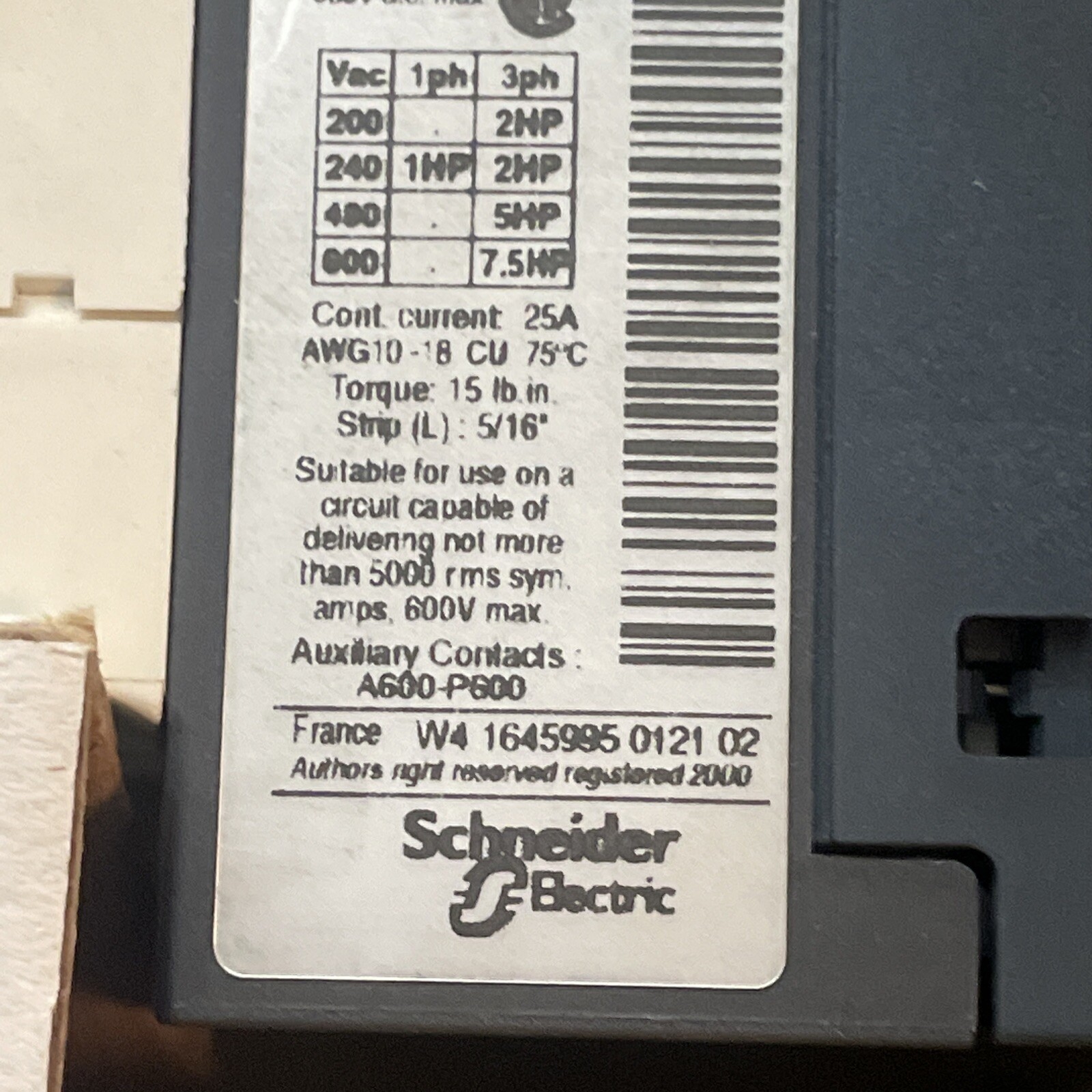 Schneider+Electric+LC1D256M7+TeSys+D+Contactor+25a+440v+%28dc%29 for ...