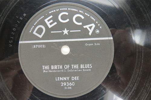 Lenny Dee - DECCA 29360 - ORGAN - The Birth of the Blues & Plantation ...