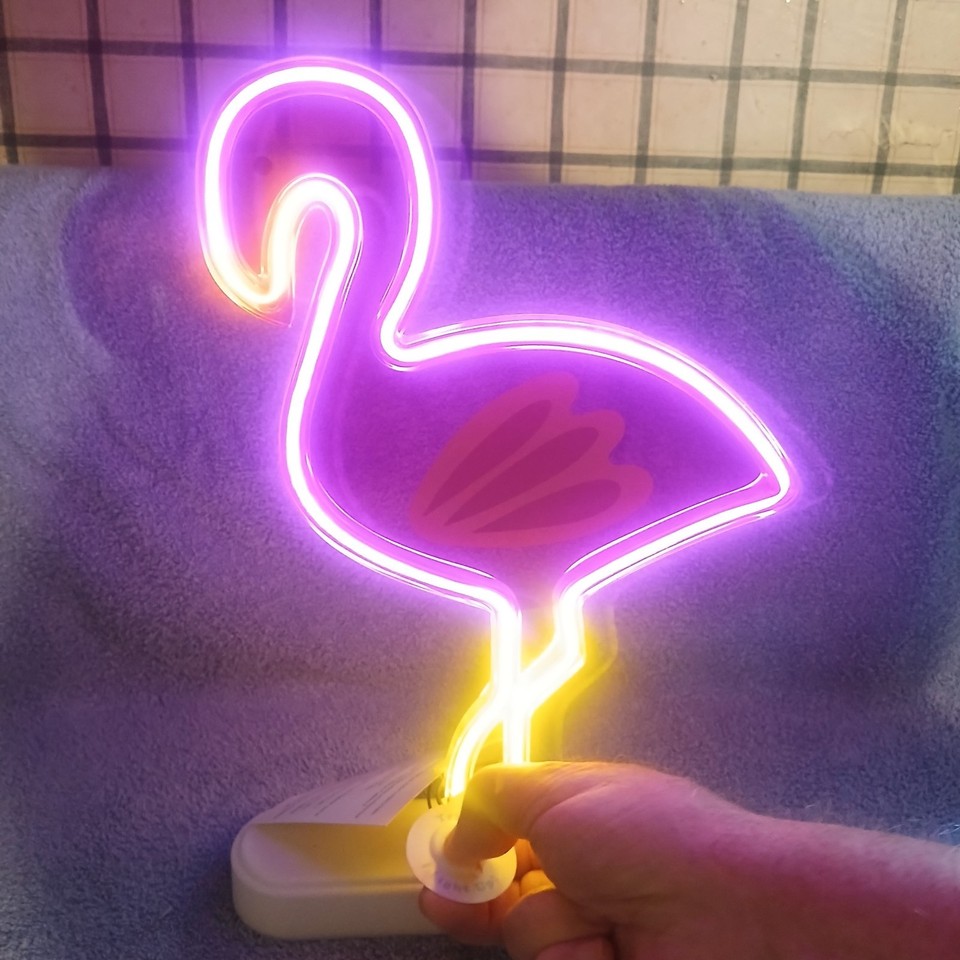 New Lighted PARADISE Flamingo 🦩 Table Lamp/Patio/Man Cave 13” Tall NEW ...