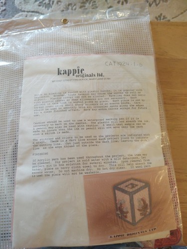 Kappie Plastic Canvas Tissue Box Cover Kit. NIP FLORAL SIDES FLOWERS | eBay