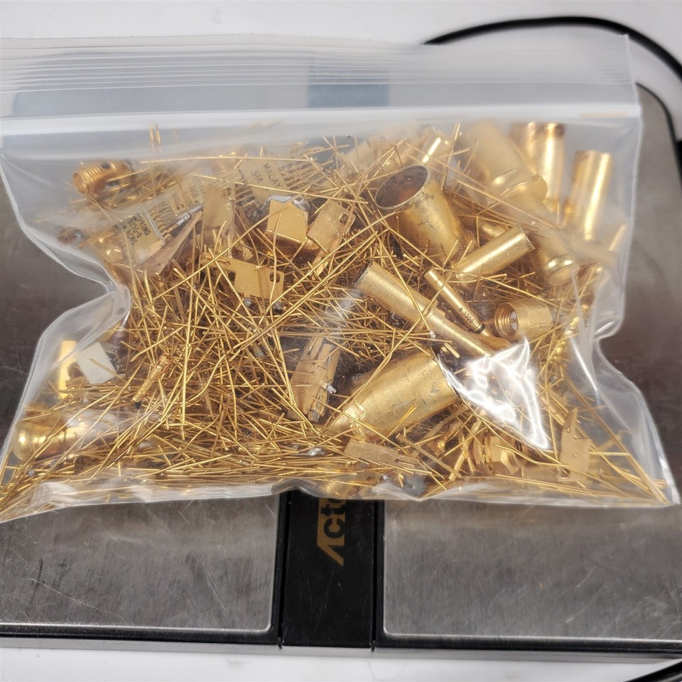 1+ LB (453+ Grams) Gold plated Pins Connectors... 60-80s Scrap Gold ...