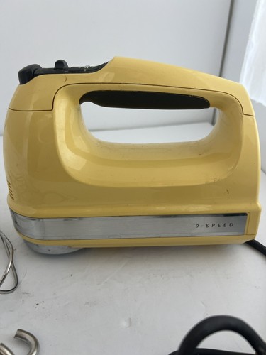 KitchenAid Hand Mixer 9 Speed Yellow Gold Retro Discontinued Rare ...