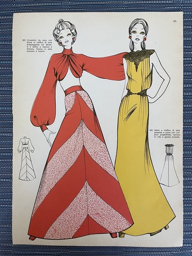 FASHION PAPER PAGE PRINT Le Grand Chic Moda Magazine 1974-1975 Vintage ...