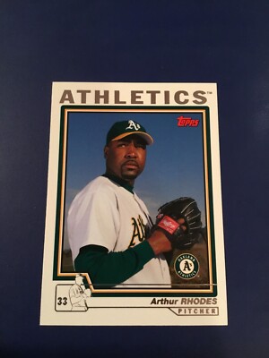 2004 Topps # 637 ARTHUR RHODES Orioles Oakland Athletics A's Set Break ...